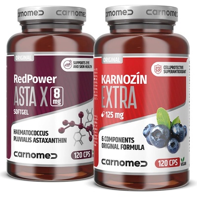 CarnoMed RedPower Asta X 120 kapsúl 8 mg + Karnozín EXTRA 120 kapsúl od ...