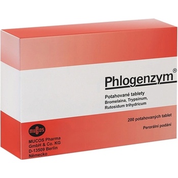 PHLOGENZYM 90MG/48MG/100MG TBL ENT 200 II od 2 490 Kč - Heureka.cz