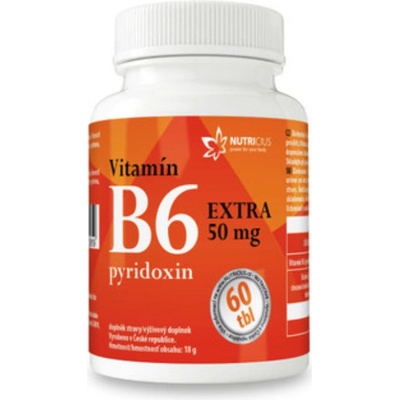 Nutricius Vitamín B6 pyridoxin 50 mg extra 60 tablet od 61 Kč - Heureka.cz