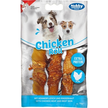 Nobby Classic Chicken Roll kuřecí rolky 70 g EXPIRACE 06/2025 od 45 Kč ...