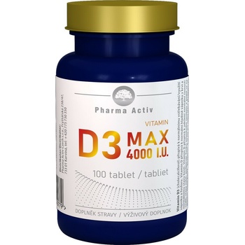 Pharma Activ Czech Vitamin D3 MAX 4000 I.U. 100 tablet od 127 Kč ...