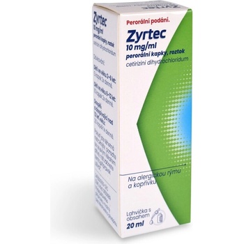 ZYRTEC POR 10MG TBL FLM 20 od 160 Kč - Heureka.cz