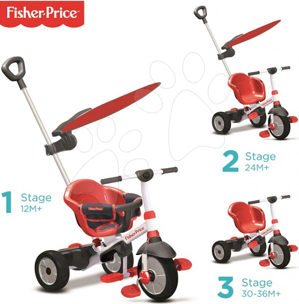 Fisher Price Smart Trike Charm Plus 3250533 ervena Heureka.cz